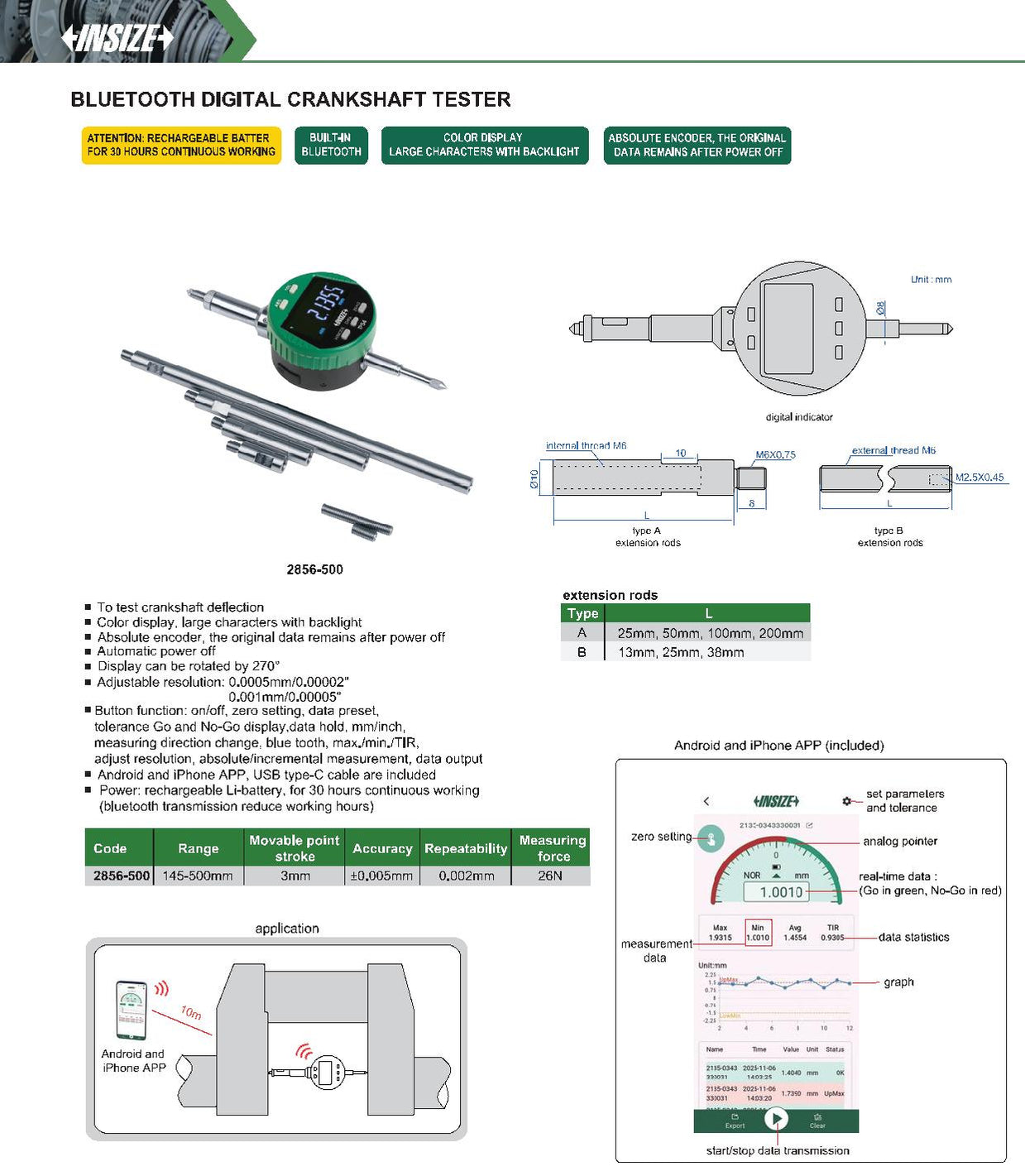 Digital Deflection Στροφάλων — Όργανα Μέτρησης