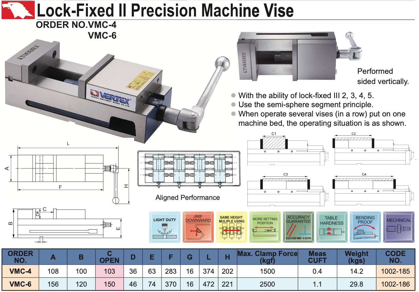 Milling Vise Lock Fixed — Όργανα Μέτρησης